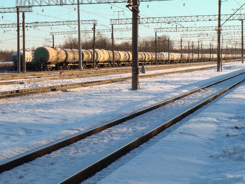 Rails at the station stock photo. Image of electricity - 49616066