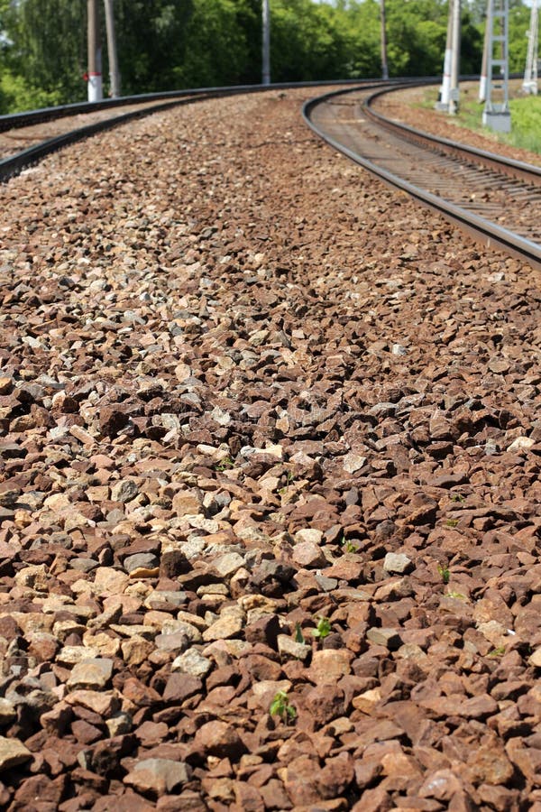 Rails Stretching into the Distance Stock Photo - Image of depth, deep ...
