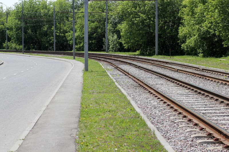 Rails Stretching into the Distance Stock Photo - Image of railroad ...