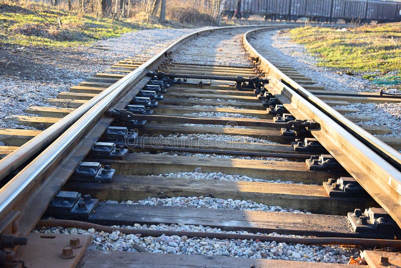 Rails and switche stock image. Image of route, detail - 90107239