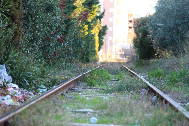 Rails To Infinity: Perspective of Train Tracks Stock Image - Image of ...