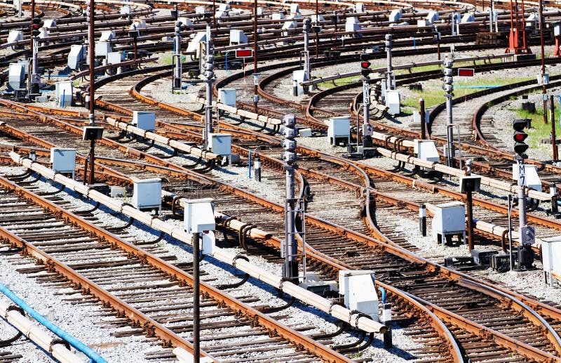 Rails train depot. stock image. Image of frame, depot - 57974807