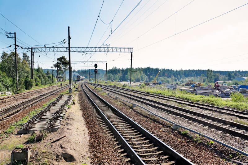 Railway stock photo. Image of russia, country, railroad - 13782926