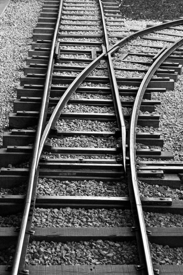 Railroad Tangle at Large Train Station. Railway Transportation Theme ...