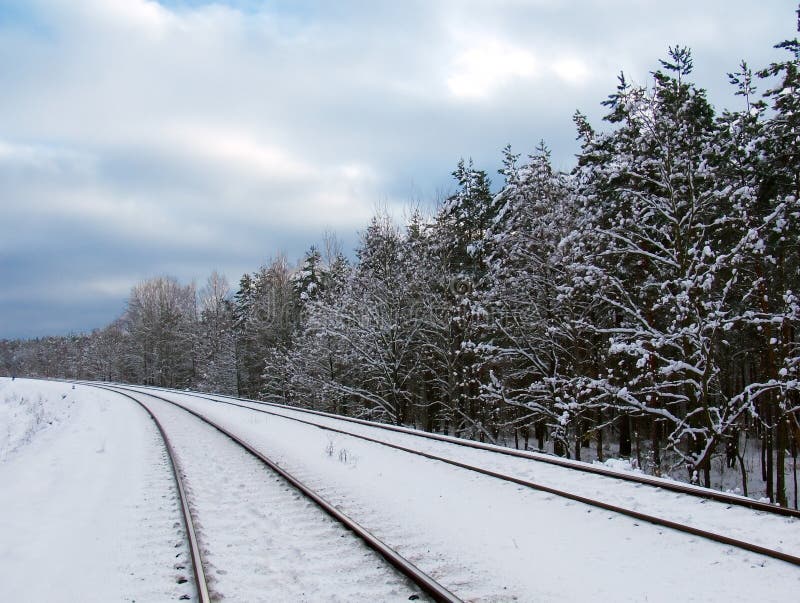 Railroad switch stock image. Image of winter, points - 12774841