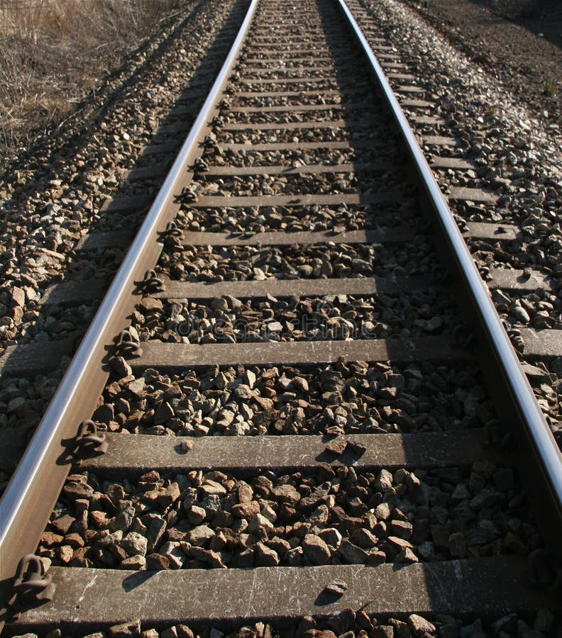Rail Track and Railroad Ties Stock Photo - Image of transportation ...