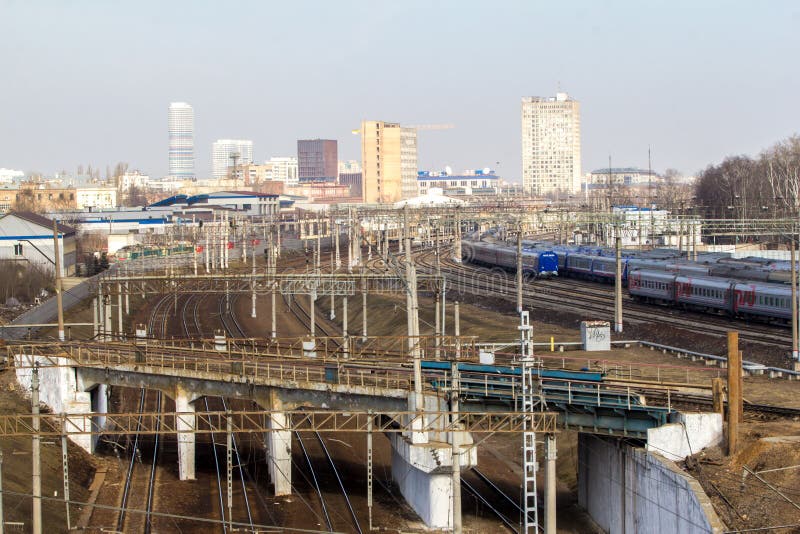 Railway. editorial image. Image of carriage, city, rail - 88576390