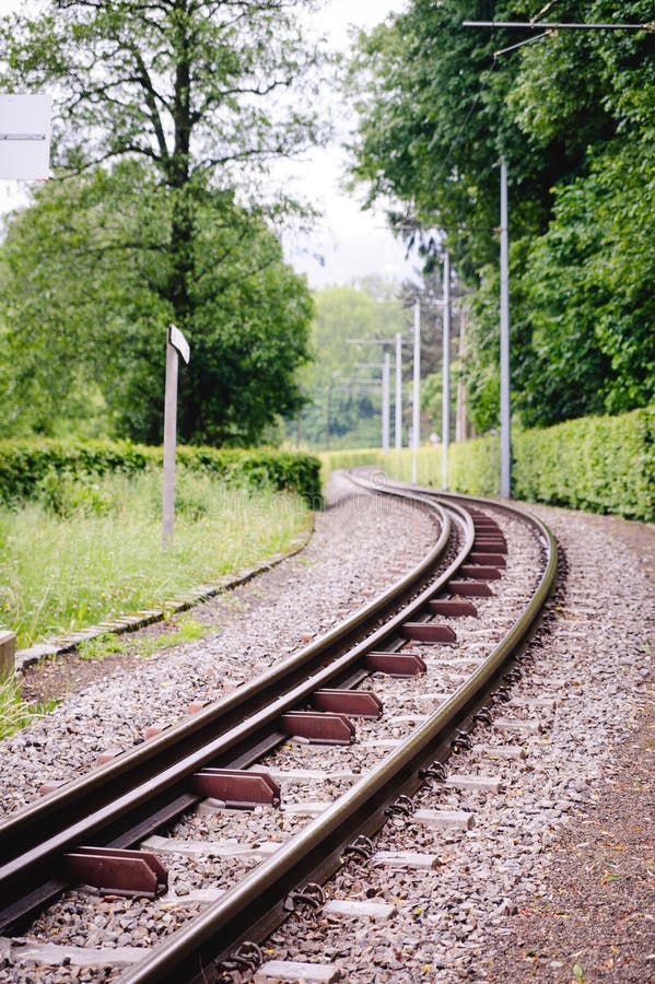 Railway in an Austrian Landscape Stock Image - Image of transit ...