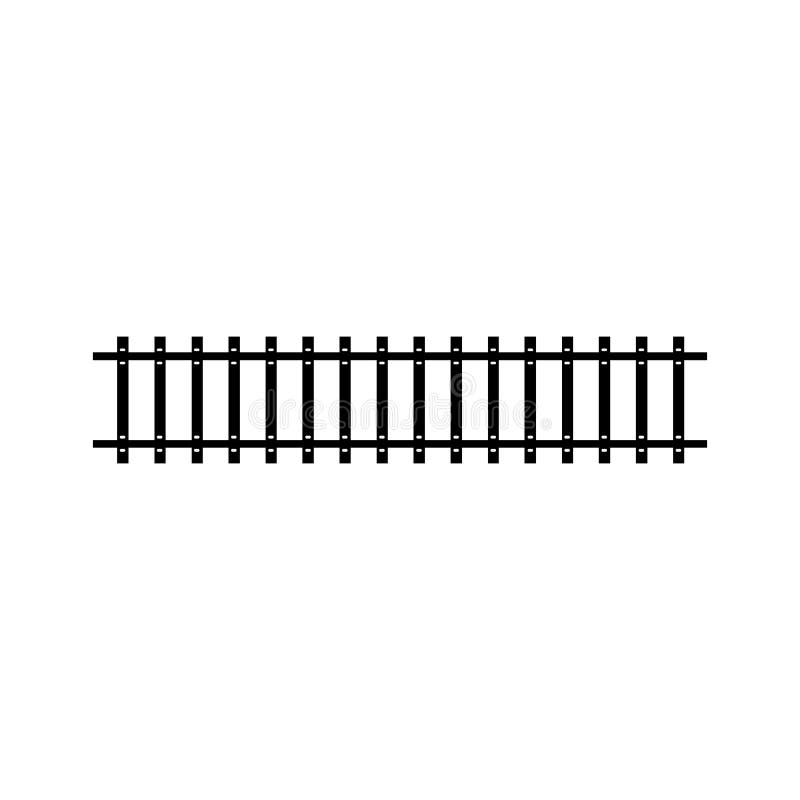 Railway Black Icon. Train Road Vector Illustration Isolated on White ...