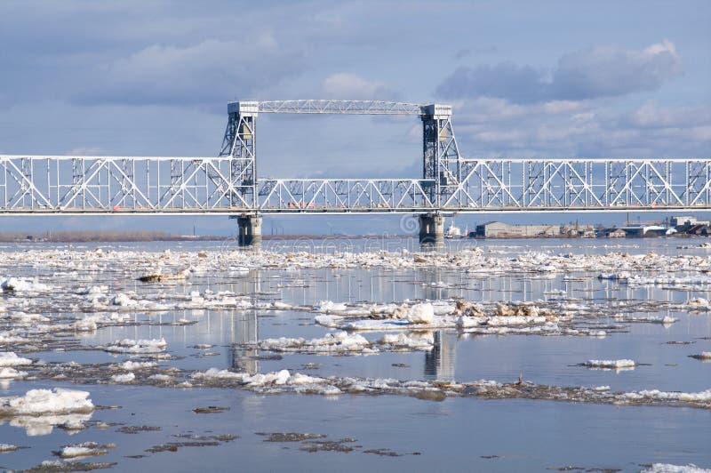 Railway bridge stock image. Image of springtime, melting - 14718717