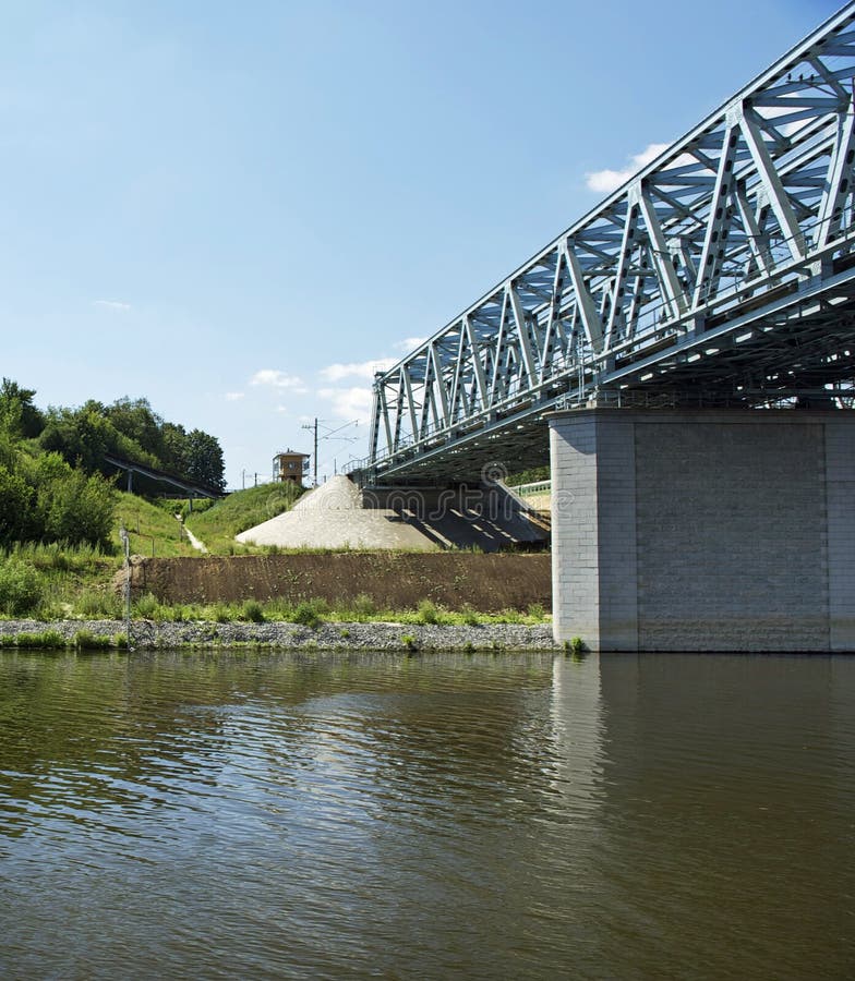 Railway Bridge Over the River Stock Image - Image of trees, river: 30664733