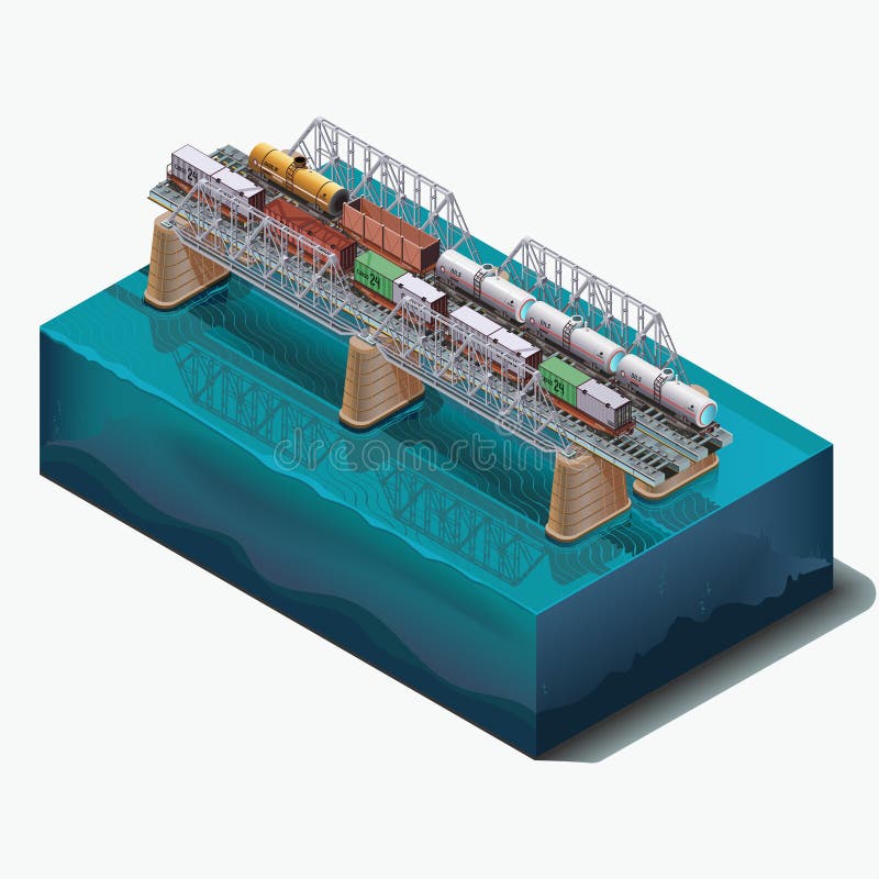 Railway Bridge stock illustration. Illustration of bridge - 161783710