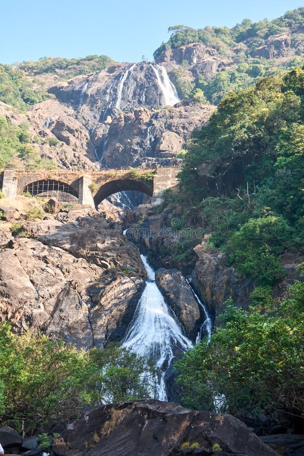 India. Goa State. the Mountains. Dudhsagar Falls Stock Image - Image of ...