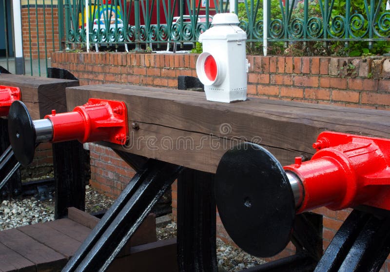 Railway Buffer Stop stock image. Image of lamp, prevent - 88215827