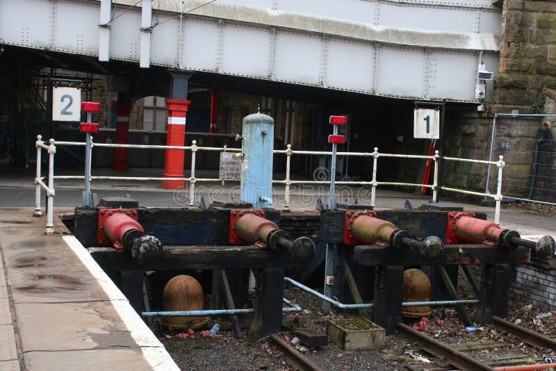 Railway Buffers in Lancaster Railway Station Editorial Image - Image of ...