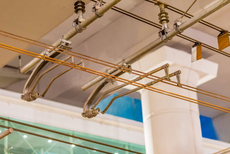 Railway cables stock image. Image of line, contact, cables - 72149923