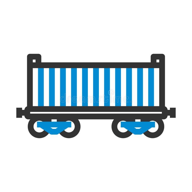 Railway Cargo Container Icon Stock Vector - Illustration of industrial ...