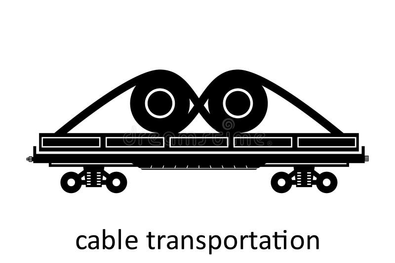 Railway Carriage of Cable Transportation with Name. Cargo Freight ...