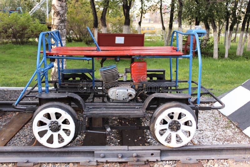 The railway cart stock photo. Image of park, black, support - 60509598