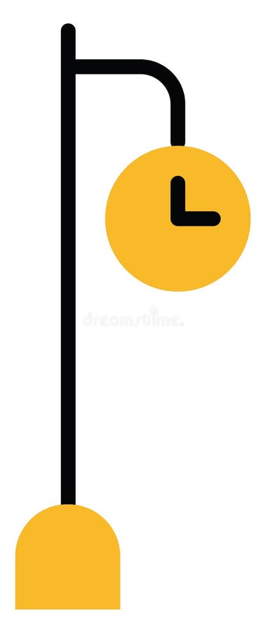Railway clock, icon stock vector. Illustration of train - 258929630