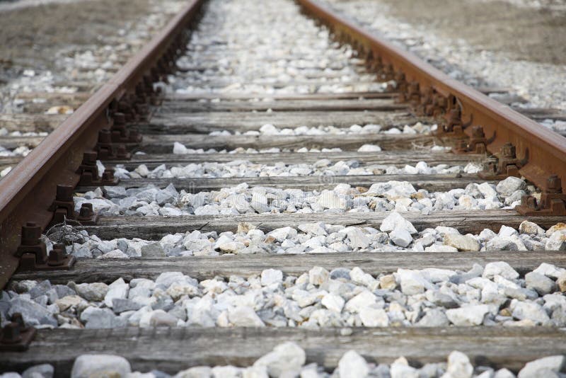Railway close up stock image. Image of infrastructure - 142242397