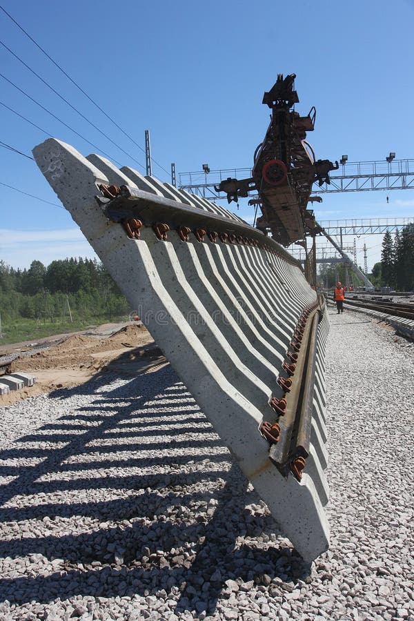 Railway construction stock image. Image of rails, cross - 24135689