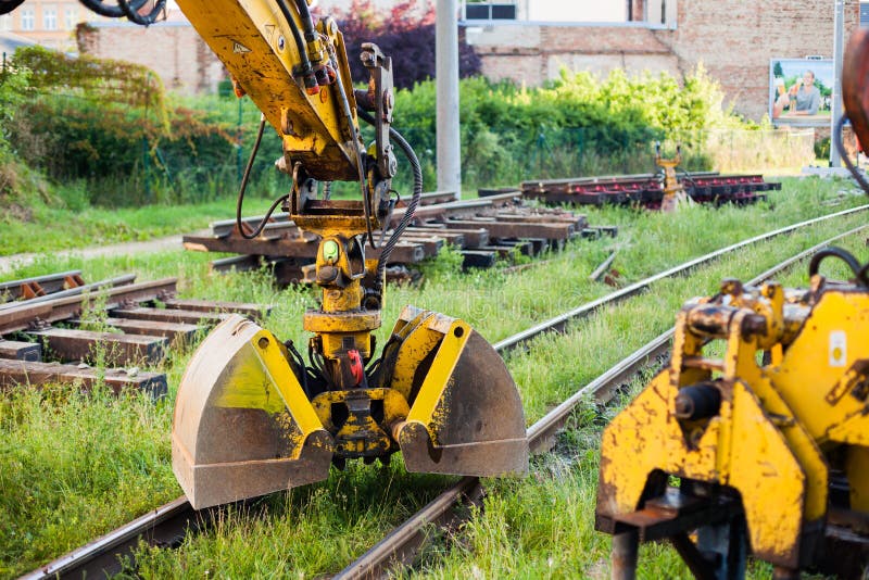 Railway Construction Equipment Stock Image - Image of rails, rail: 64972737