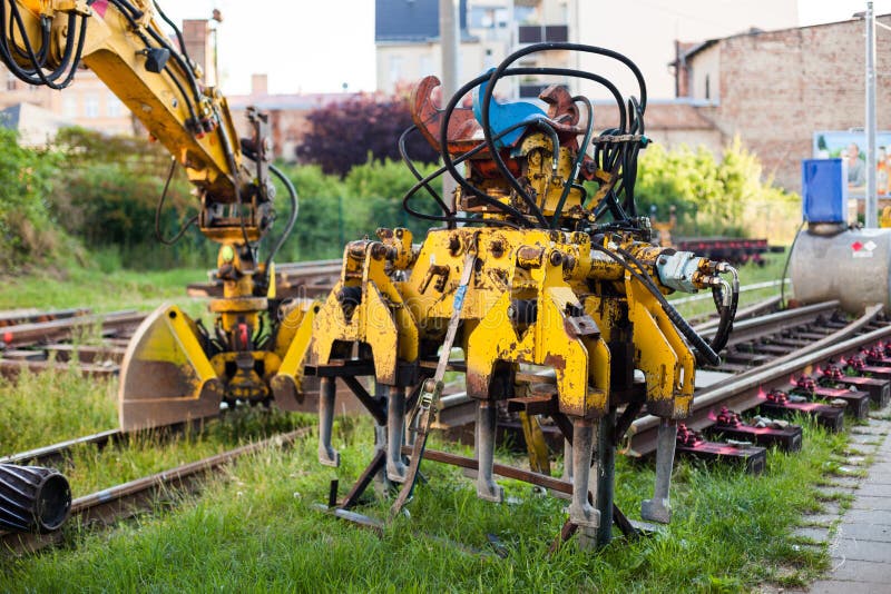 Railway Construction Equipment Stock Photo - Image of large, germany ...