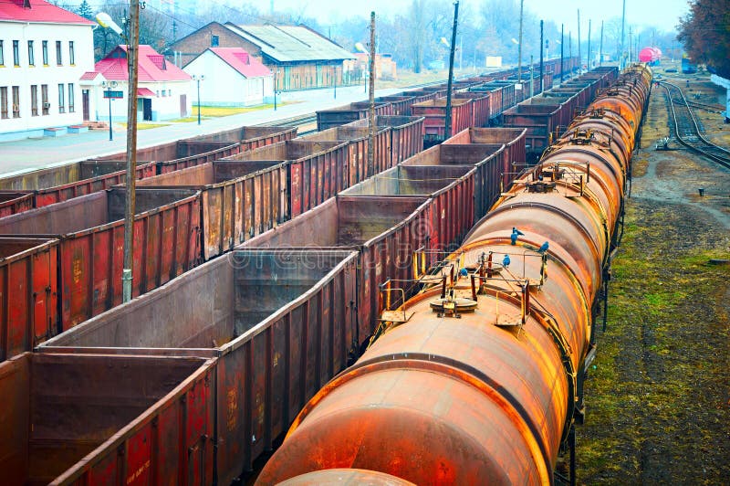 Railway Containers and Tanks Stock Image - Image of rust, rail: 22321133