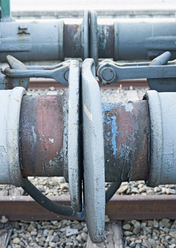 Railway Coupling Hook on Train - Old Steel Hook Stock Image - Image of ...
