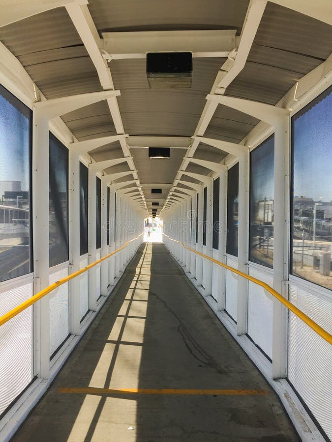 Railway covered walkway stock photo. Image of interior - 103058674