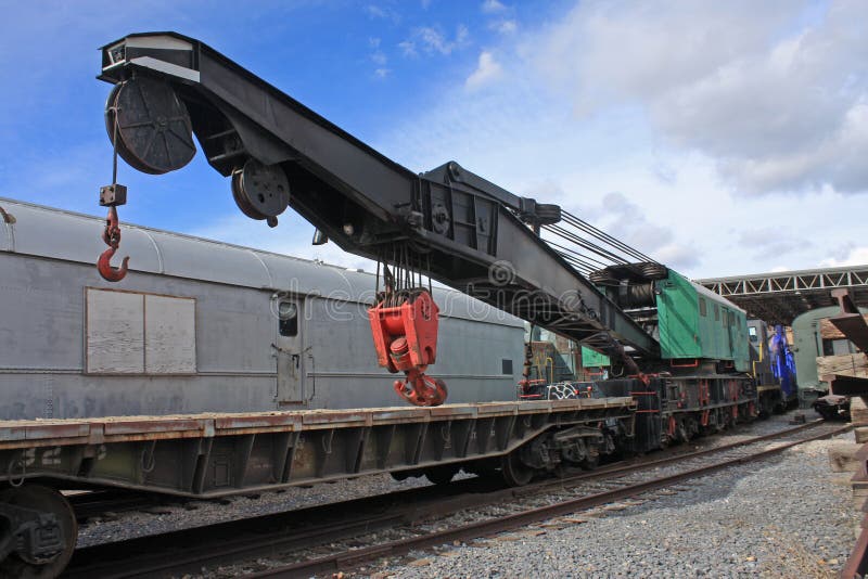 Railway Crane stock photo. Image of cranes, industry - 50755876