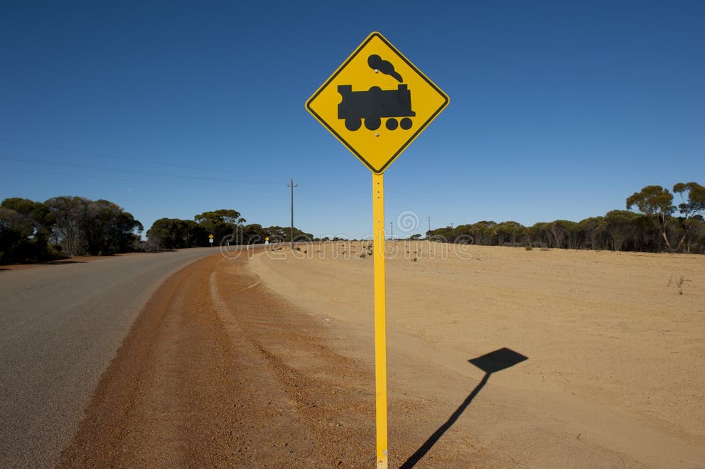 Railway Crossing Outback stock photo. Image of horizontal - 19868810