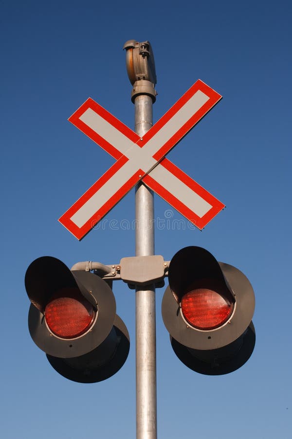 Railway Crossing Sign stock image. Image of change, danger - 31809577