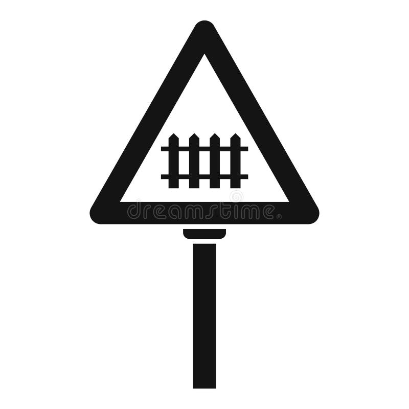 Railway Crossing Sign Icon Simple Vector. Attention Sign Stock Vector ...