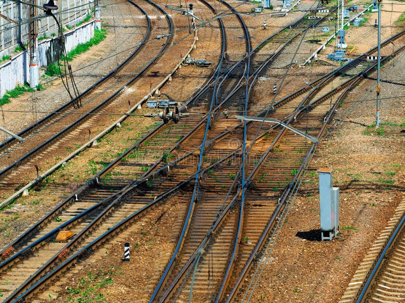 Road and Railway Crossroads Background Hd Stock Photo - Image of ...