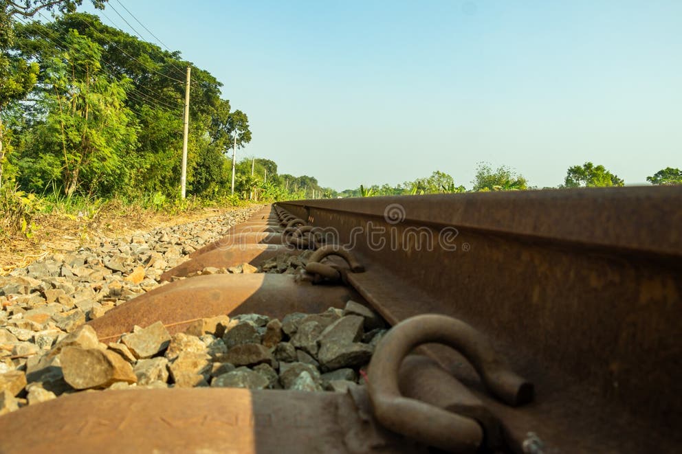 The Railway Designed only for the Use of Rail Vehicles Stock Image ...