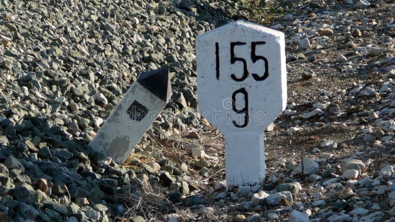 Railway Distance markers stock photo. Image of rural - 46041392