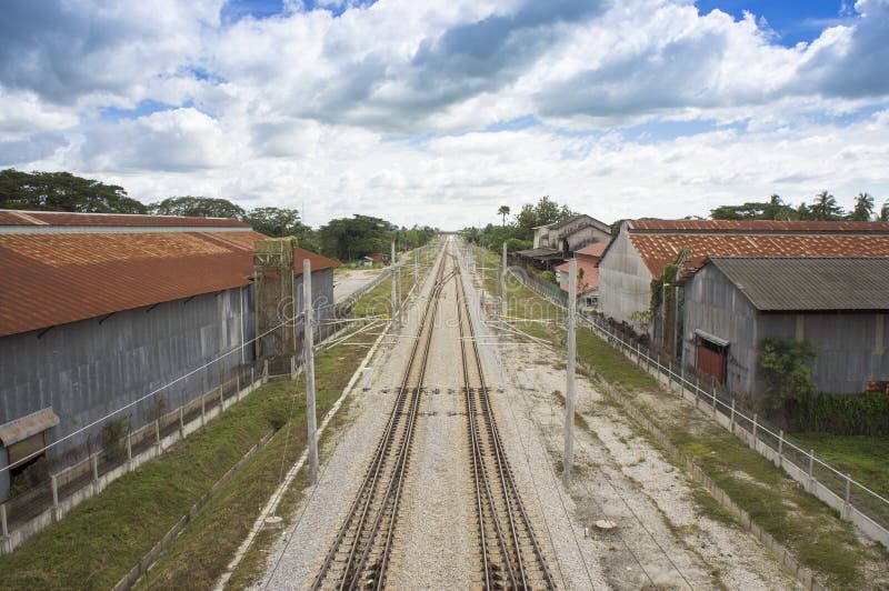 Railway double track stock image. Image of transit, train - 63274381