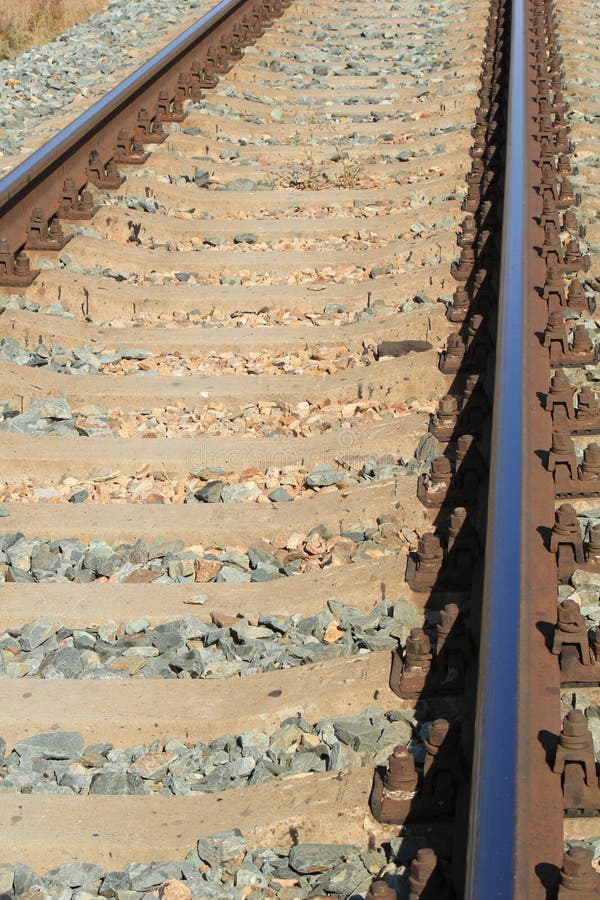 The railway stock photo. Image of steel, industrial, gravel - 46012396