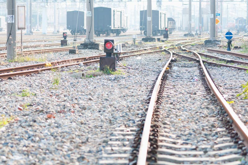 Railway and Freight Train Carriages Stock Image - Image of long ...