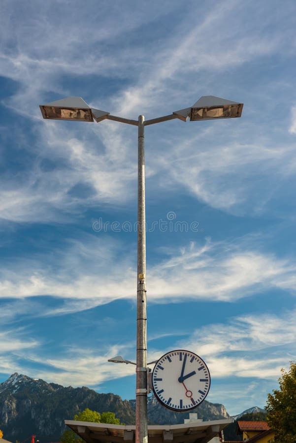 Railway in Fussen, Germany stock image. Image of destination - 35093551