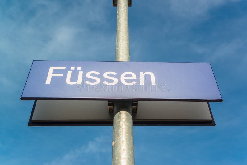 Railway in Fussen, Germany stock image. Image of destination - 35093551