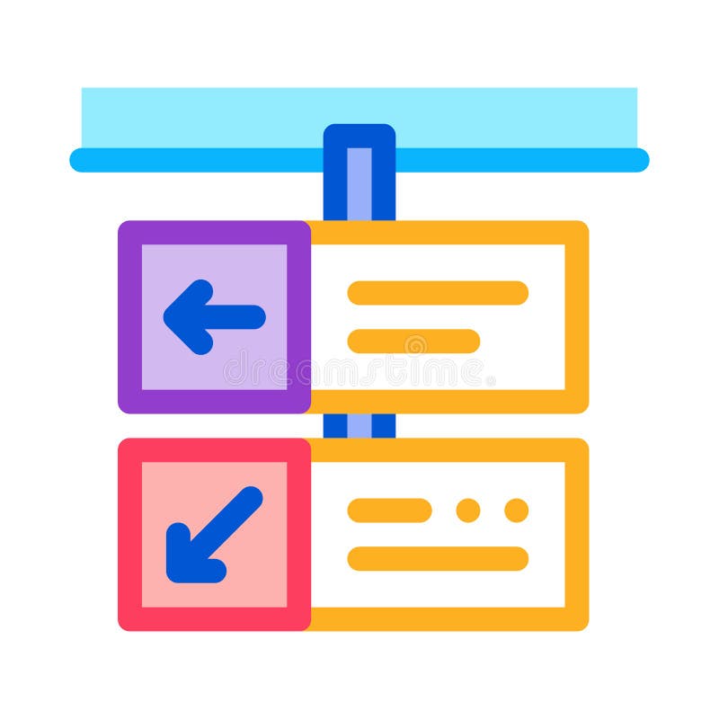 Railway Gate Direction Icon Vector Outline Illustration Stock Vector ...