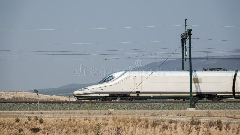 Railway and High Speed Train Stock Image - Image of rail, outdoors ...