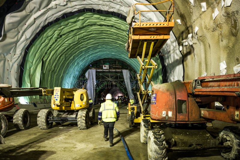 Railway Infrastructure Tunnel Editorial Stock Image - Image of reels ...