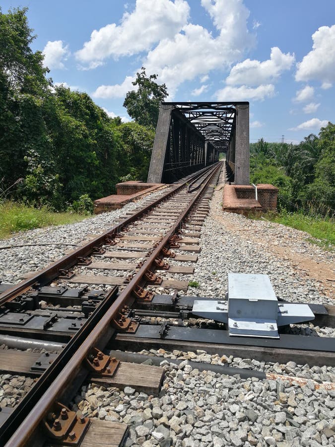 Railway stock photo. Image of track, railway, iron, blue - 91252660