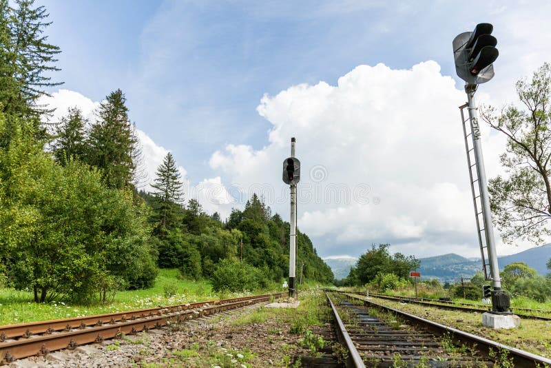 Railway Journey Background, Rail Train Landscape Stock Photo - Image of ...