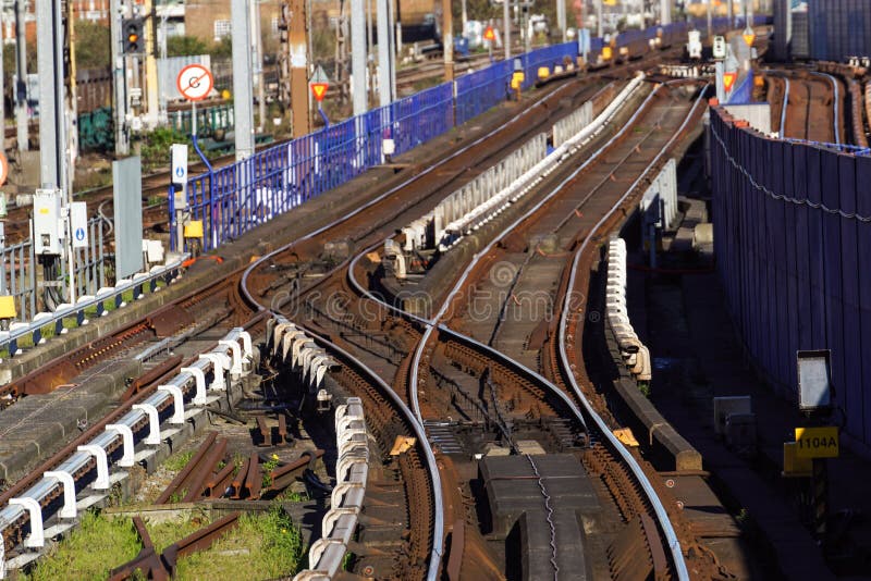 Railway Junction of London Bridge Train Station Stock Image - Image of ...