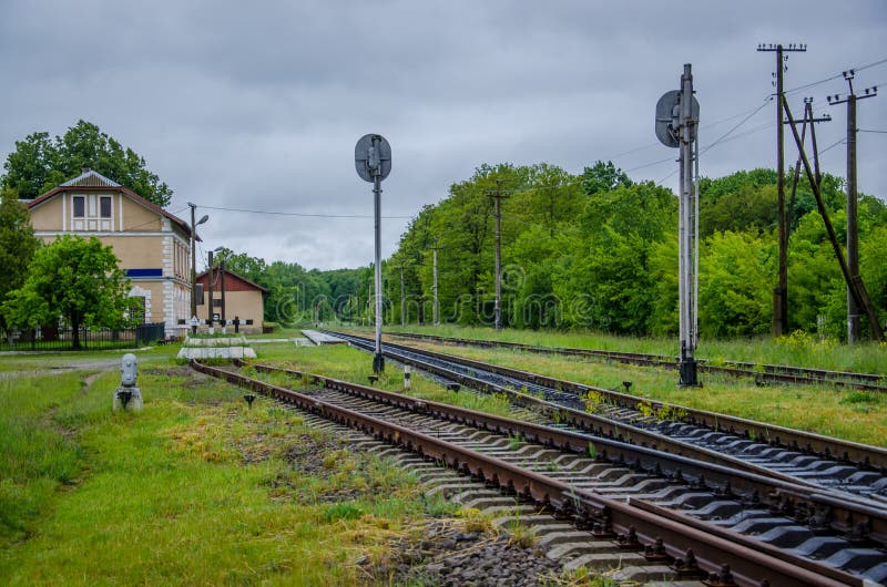Railway junction stock photo. Image of travel, track - 266972646